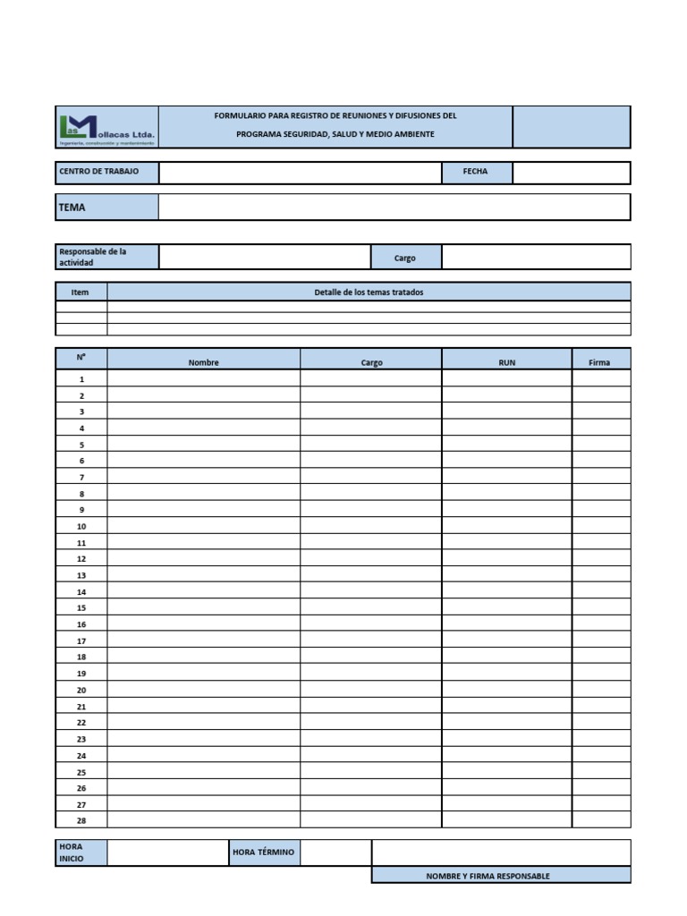 FORMATO CHARLA-REUNION - XLSX - Hoja1 | PDF