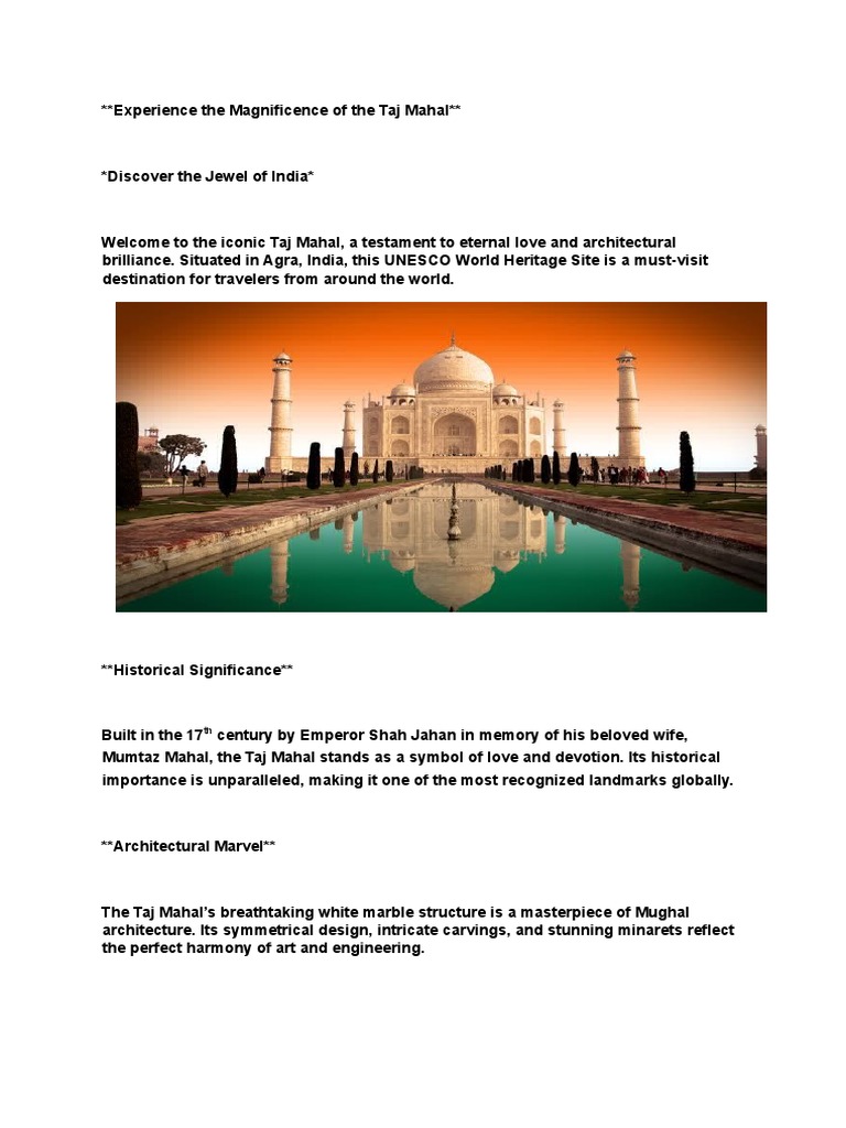 Hamza Taj Mahal Brochure | PDF