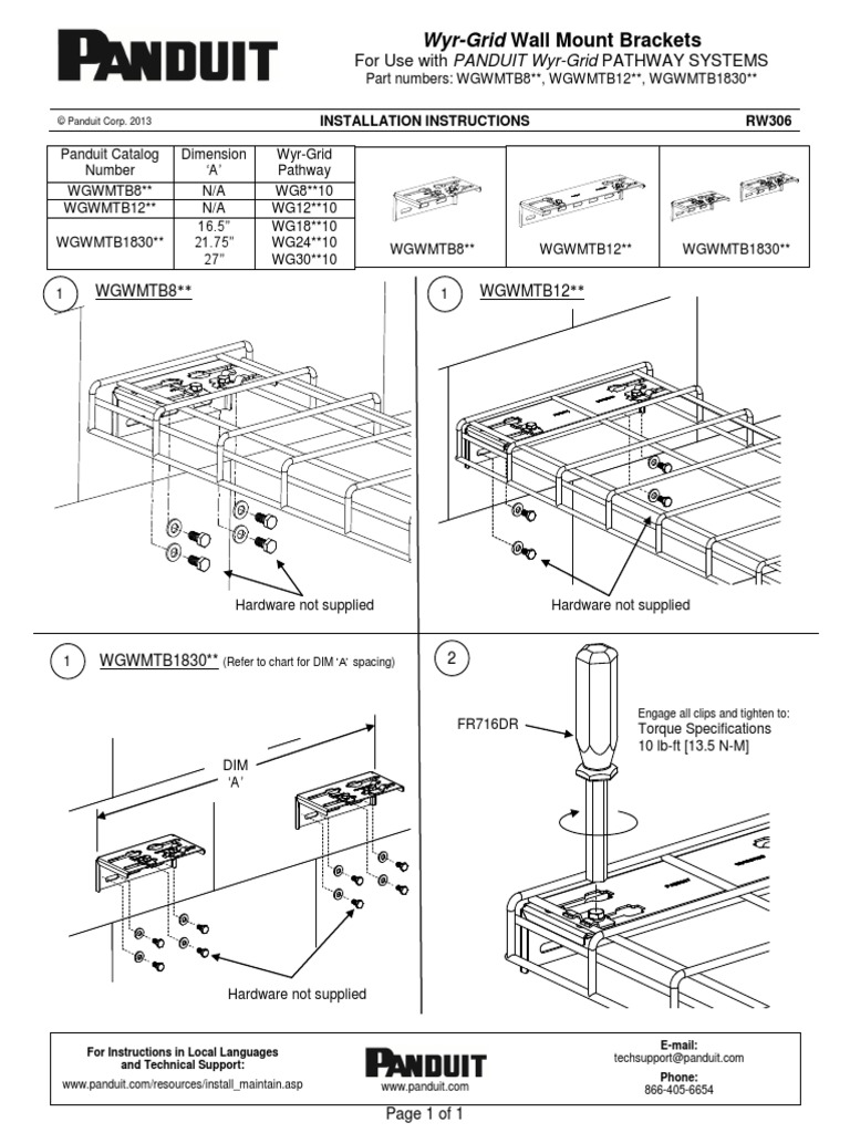 4.wall Mount Brackets Installation Guide | PDF