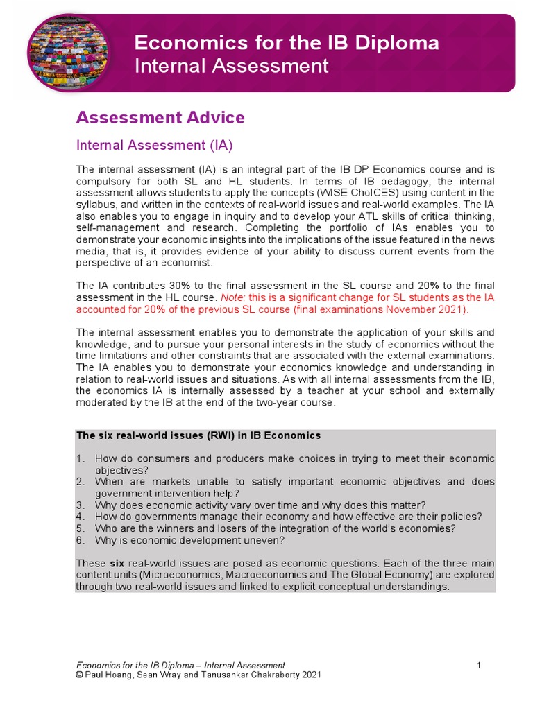 IB Economics Internal Assessment Guide | PDF | Economics | Unemployment