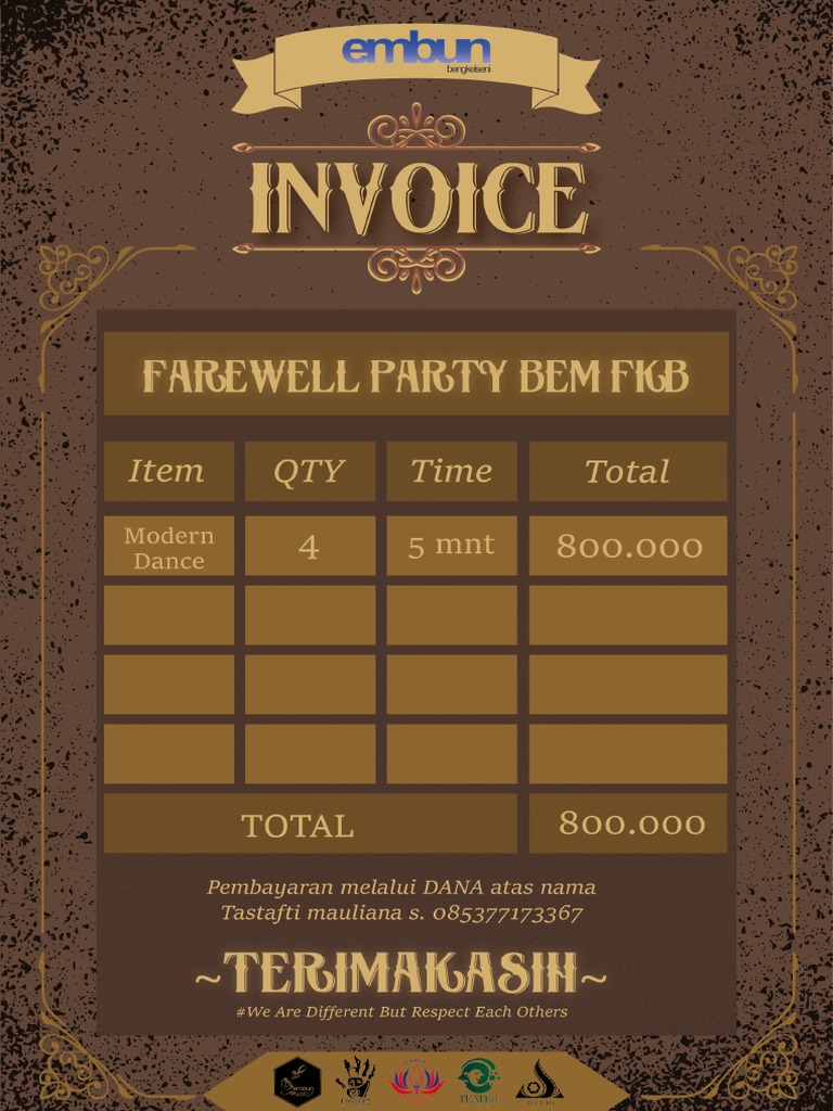 INVOICE Farewell Party BEM FKB 2023-01 | PDF