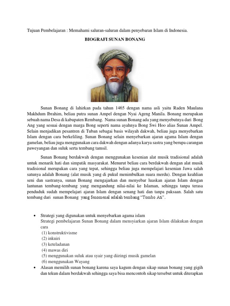 BIOGRAFI WALISANGA (Sunan Bonang) | PDF