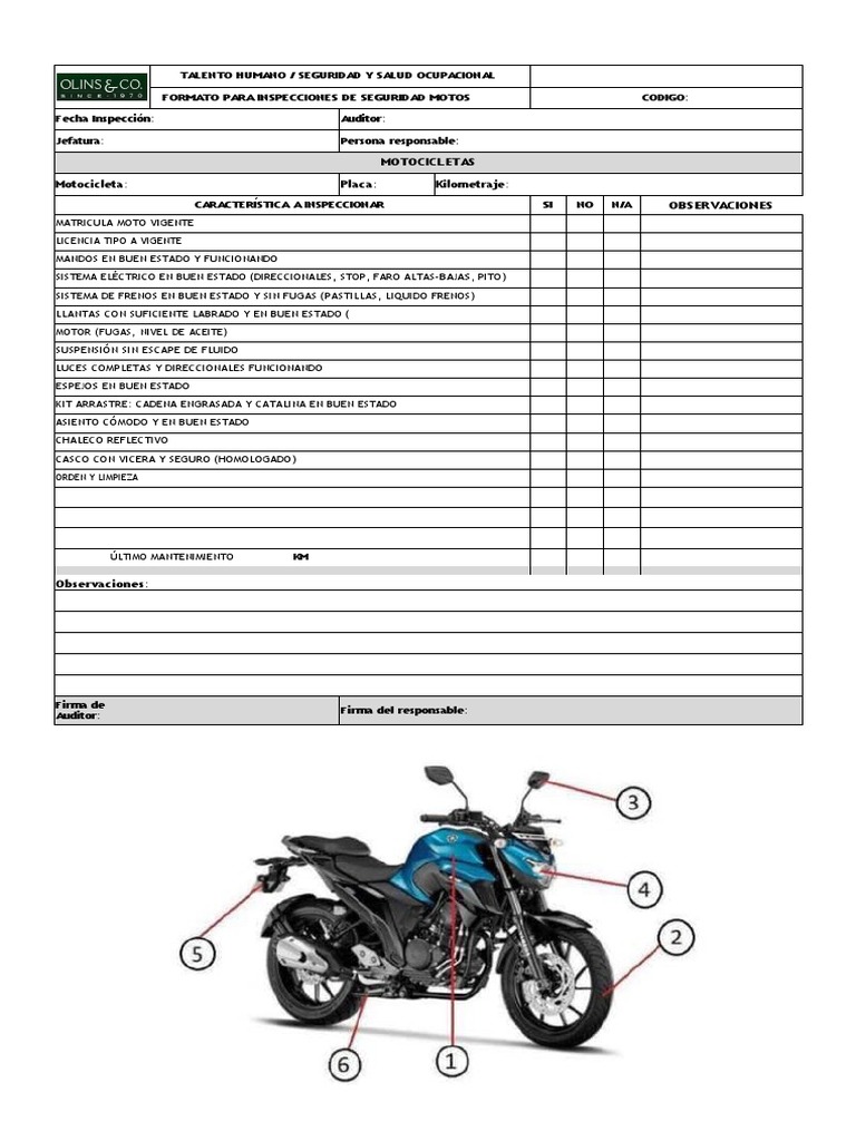 Check List Motos | PDF