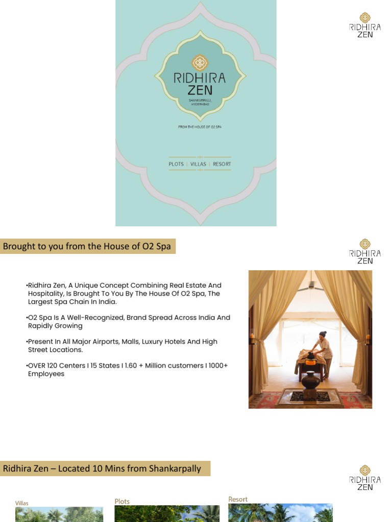 Ridhira Zen Brochure | PDF | Resort