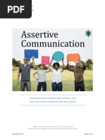 Assertive Communication (Worksheet) - Therapist Aid PDF | PDF