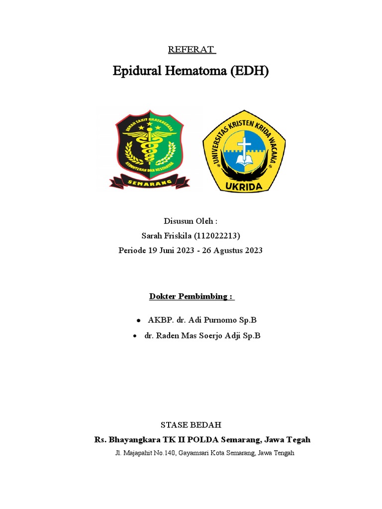 Perdarahan Epidural (EDH) | PDF