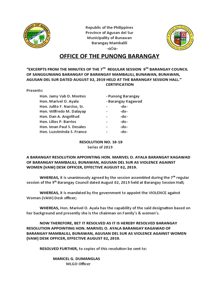 Resolution Vawc | PDF