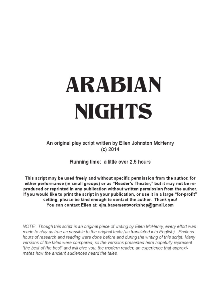 Arabian Nights | PDF | One Thousand And One Nights