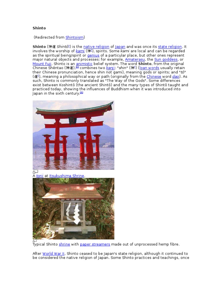 Shinto | PDF | Shinto | Asian Ethnic Religion