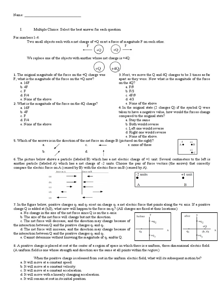 Electric Force Field and Flux | PDF | Flux | Force