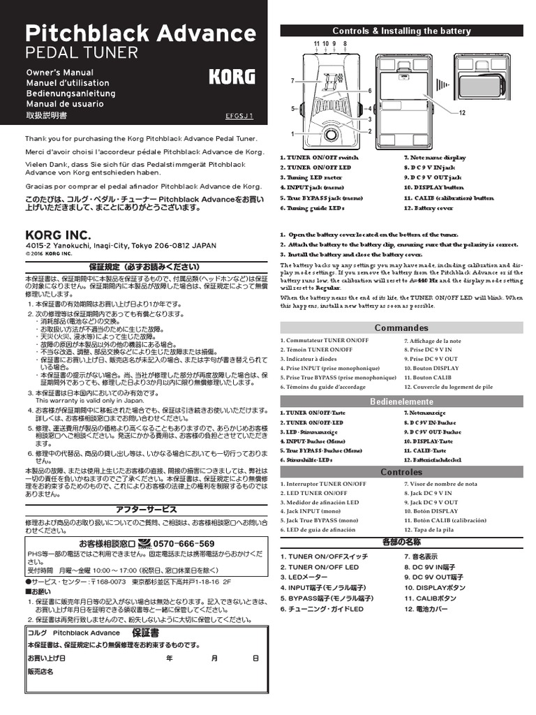 Korg Pitchblack | PDF