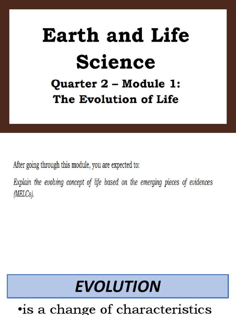 Module 1 Evolution of Life | PDF | Homo | Cell (Biology)