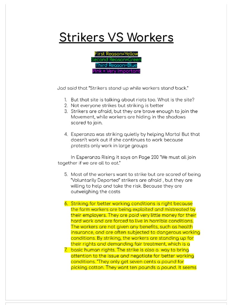 Strikers vs. Workers Debate | PDF