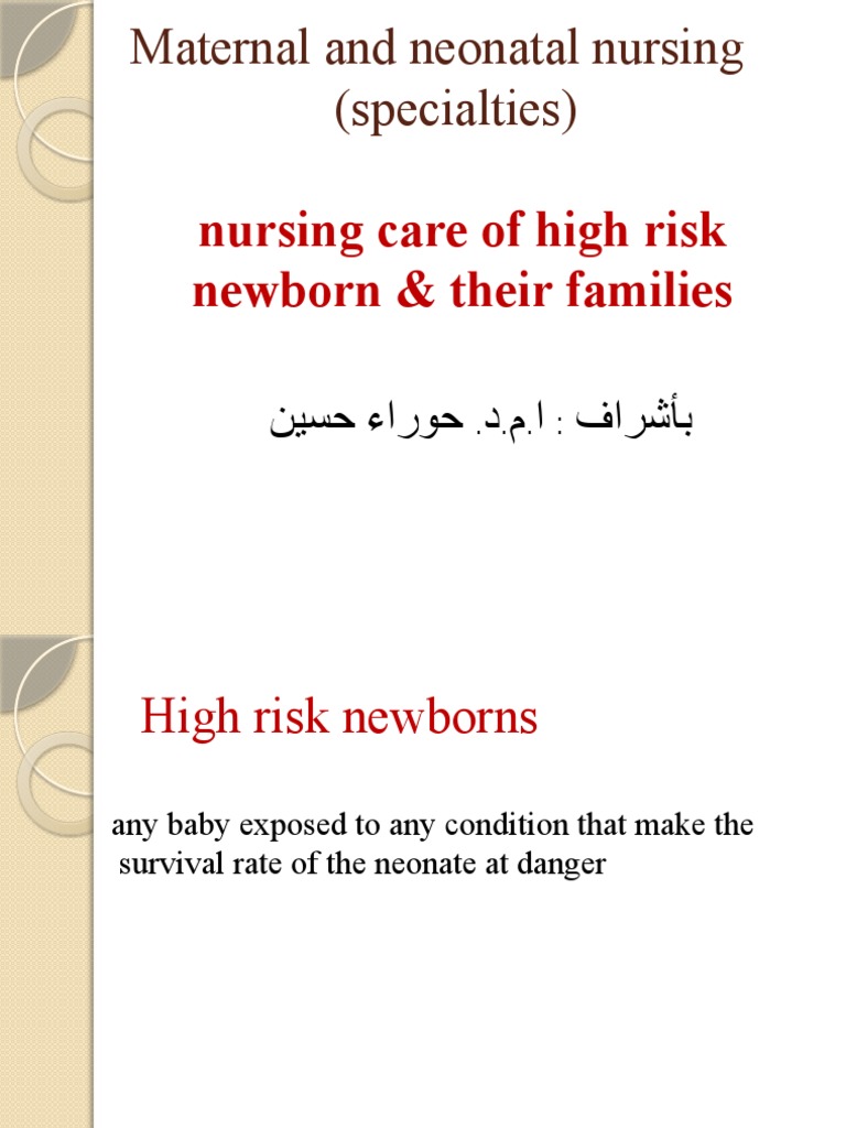 High-Risk Newborn Care Nursing Guide | PDF | Low Birth Weight | Preterm ...