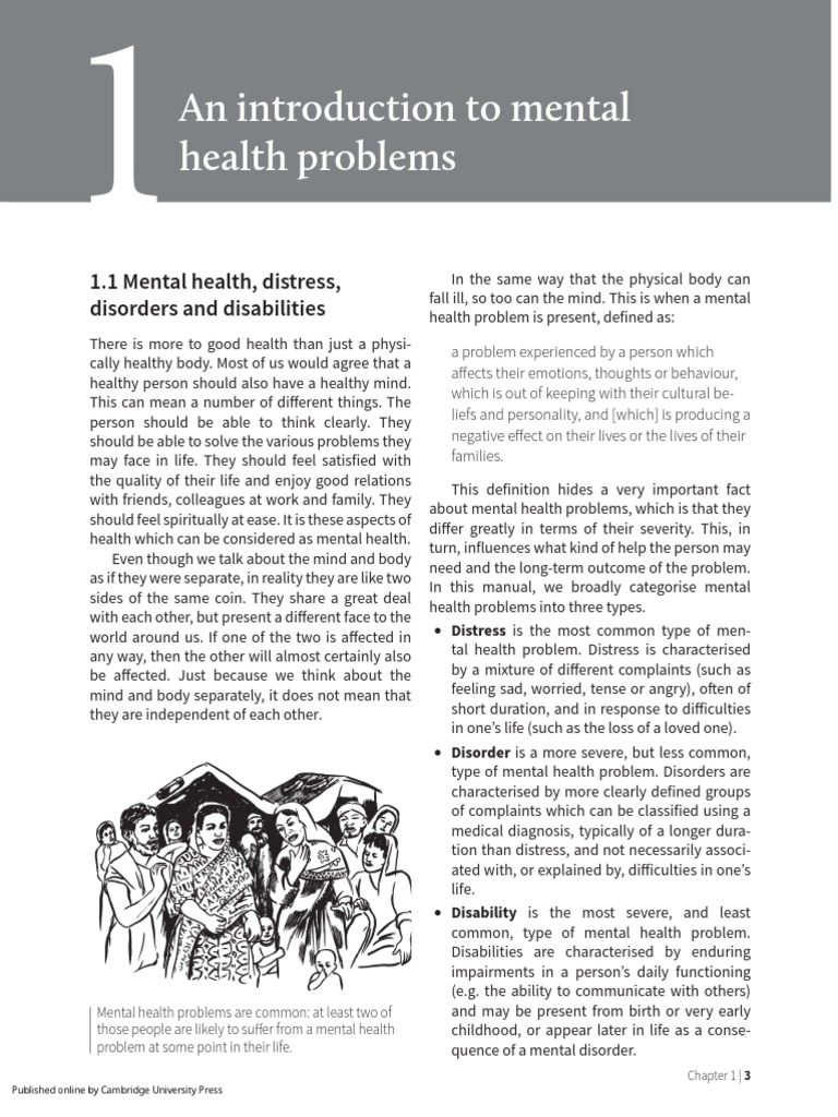 An Introduction To Mental Health Problems | PDF | Mental Disorder | Anxiety