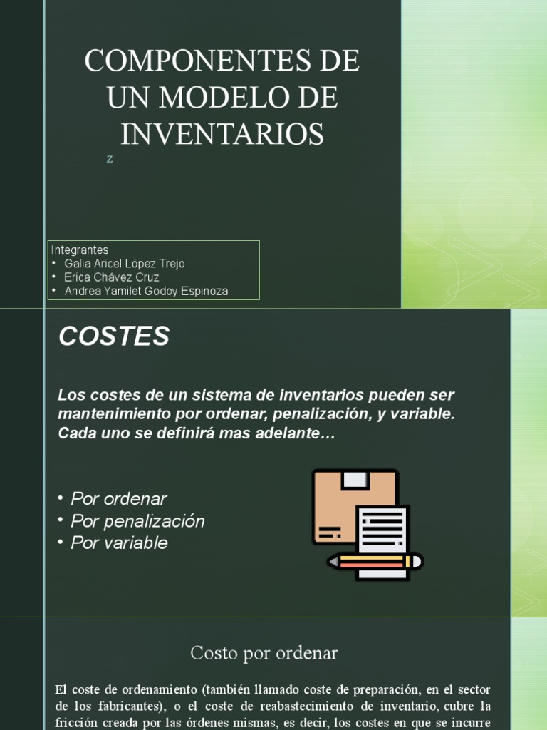 Componentes de Un Modelo de Inventarios | PDF | Negocios económicos ...