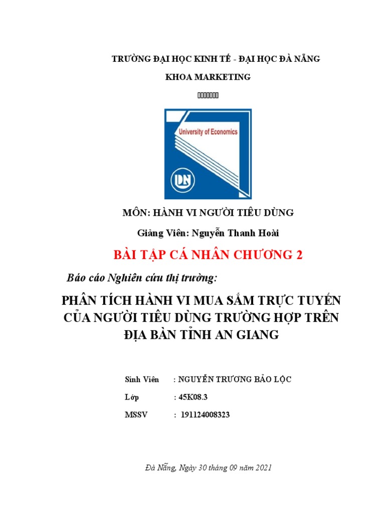 Nguyễn Trương Bảo Lộc - Bài Tập Cá Nhân Chương 2 - HVNTD | PDF