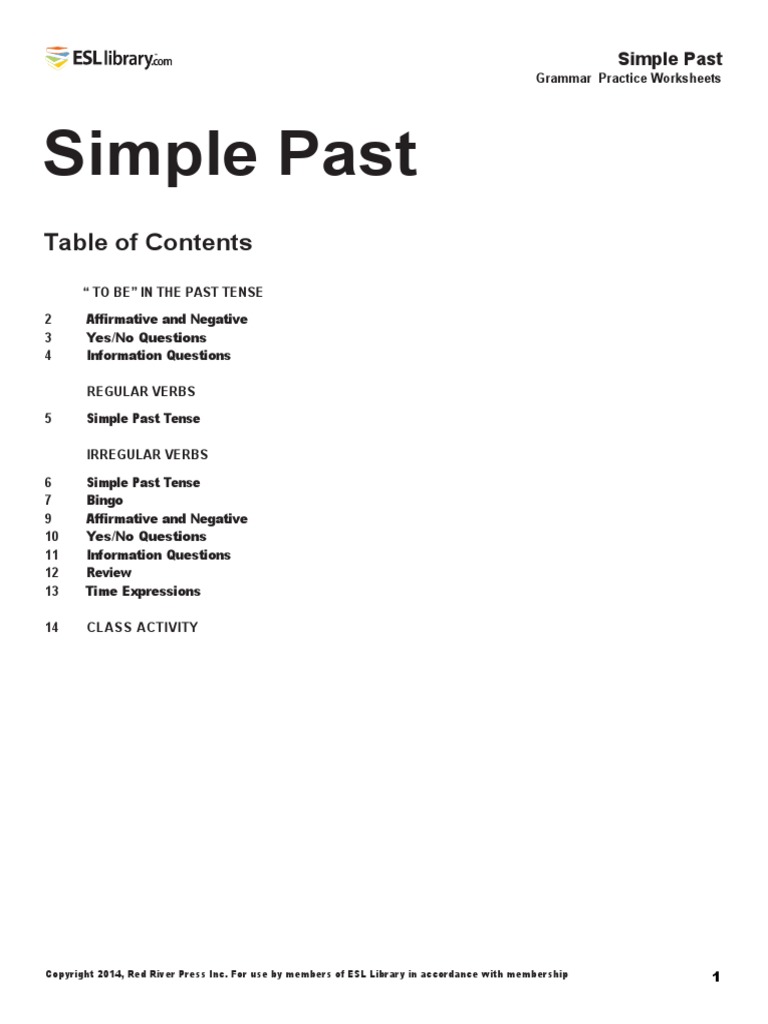 Simple-Past US Student | PDF | Grammatical Tense | Verb