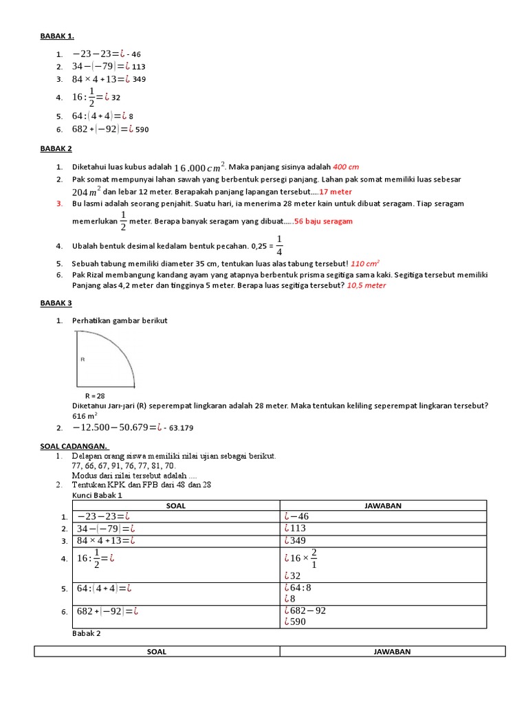 Soal MAT Lomba MSC 2 | PDF