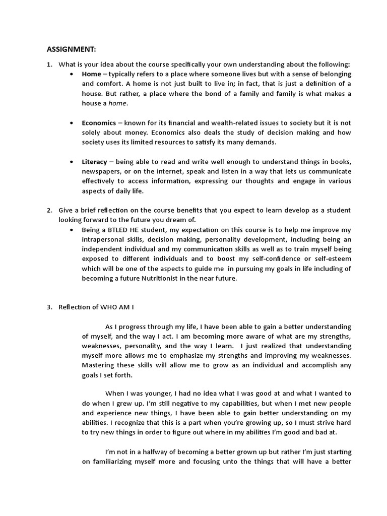 Home Economics Literacy | PDF | Literacy | Psychological Concepts