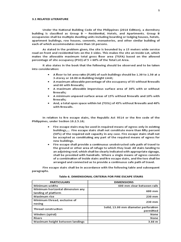 Philippine Dormitory Design Standards | PDF | Stairs | Window