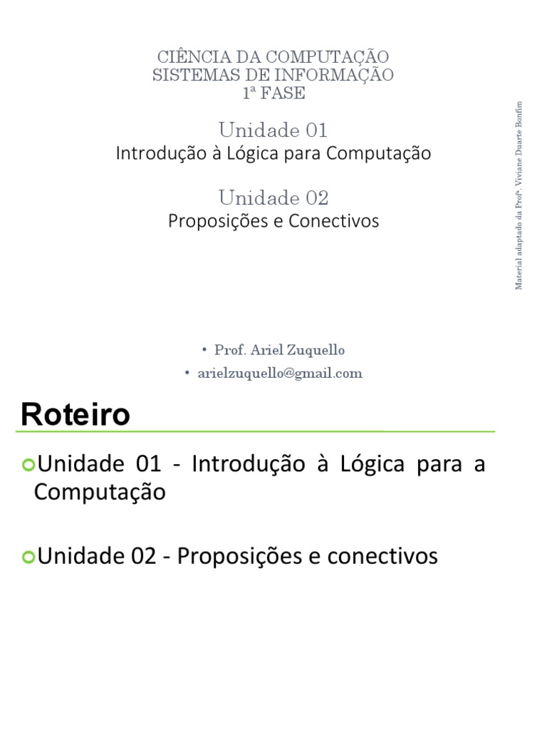 Material Aulas 1 2 3 4 | PDF | Lógica matemática | Metalógica