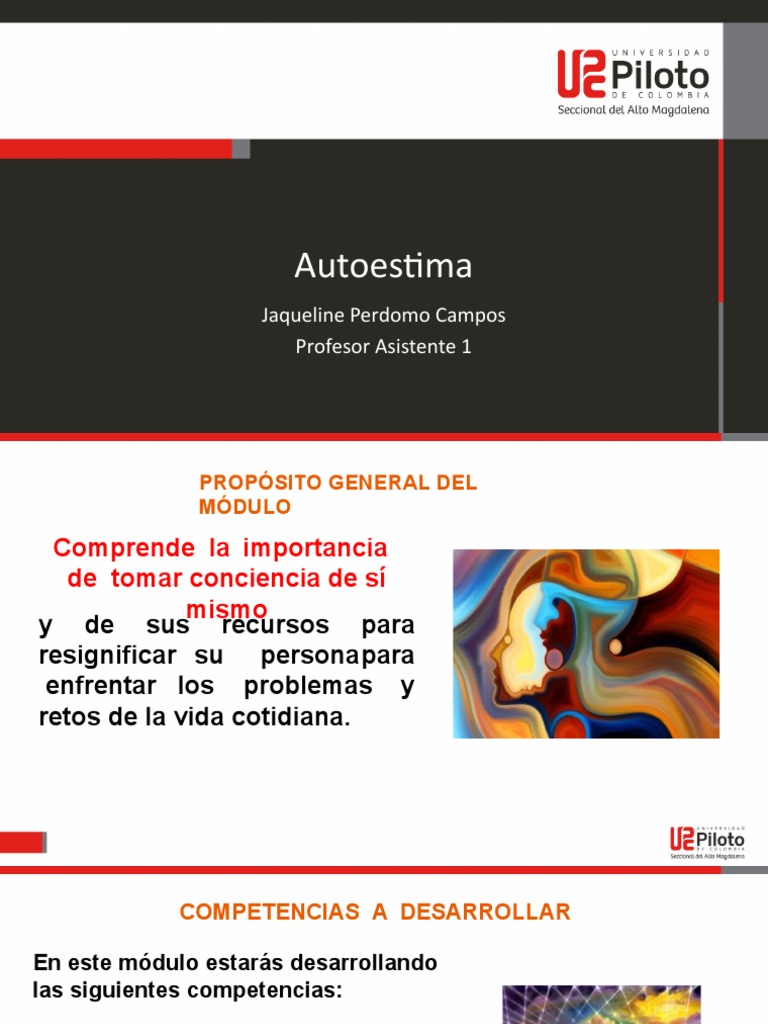 Presentación Sobre Autoestima (Universidad Unipiloto) | PDF ...