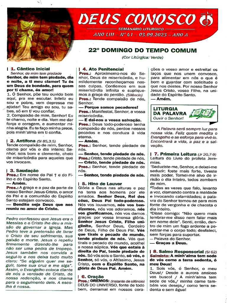 Folheto - Deus Conosco - 2023 09 03 | PDF