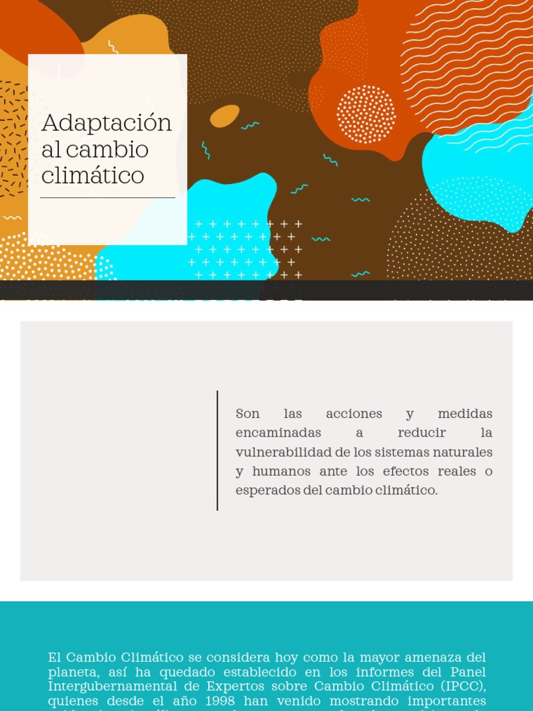 Adaptación al Cambio Climático en Colombia | PDF | Cambio climático ...