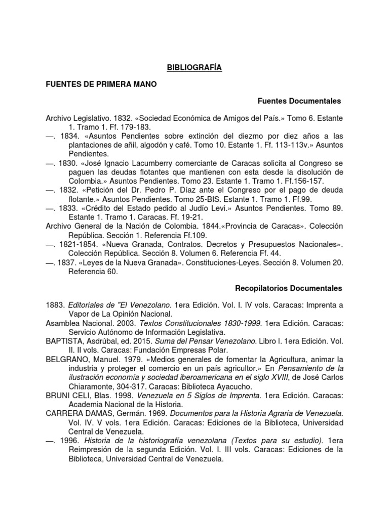 Ejemplo de Bibliografía | PDF | Venezuela | America latina