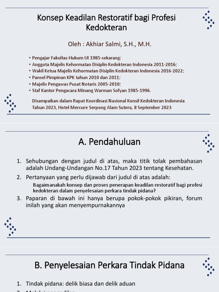 Konsep Keadilan Restoratif 2 Tahun 20223 | PDF | Ilmu Sosial