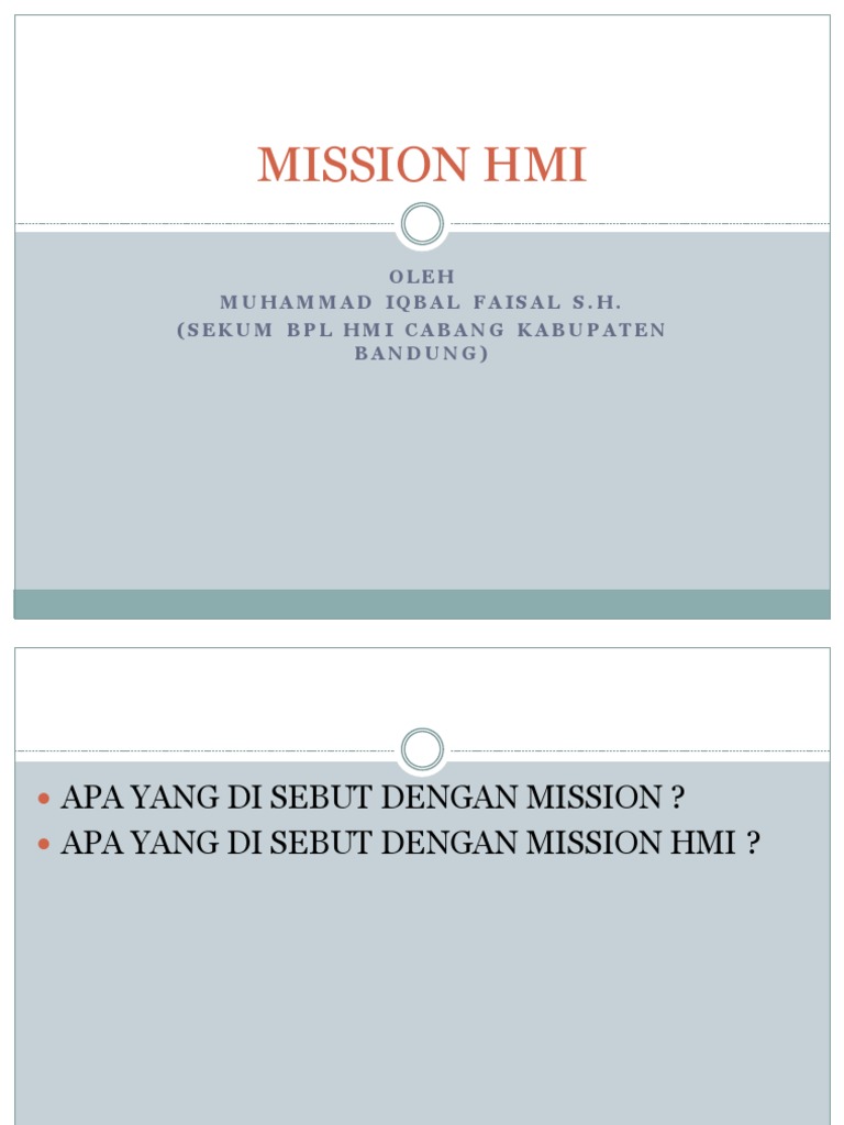 Mission Hmi | PDF