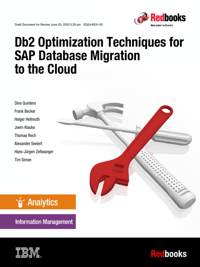 Db2 Optimization Techniques For Sap Db Migration To The Cloud Pdf Ibm Db2 Linux