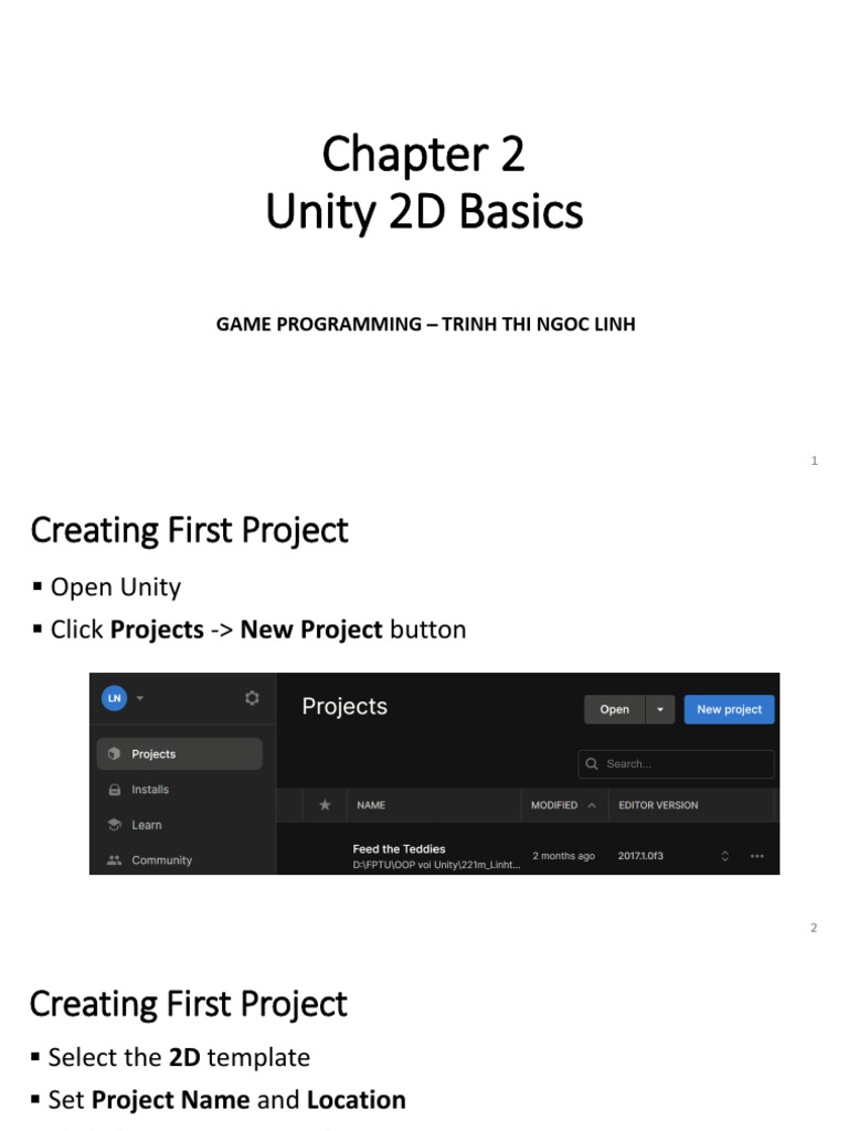 Chapter 2 Unity 2d Basics Pdf Force Cartesian Coordinate System