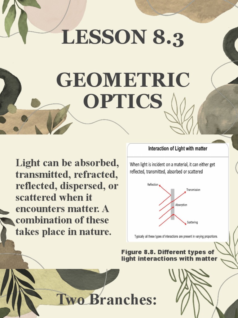 Geometric Optics | PDF | Reflection (Physics) | Optics