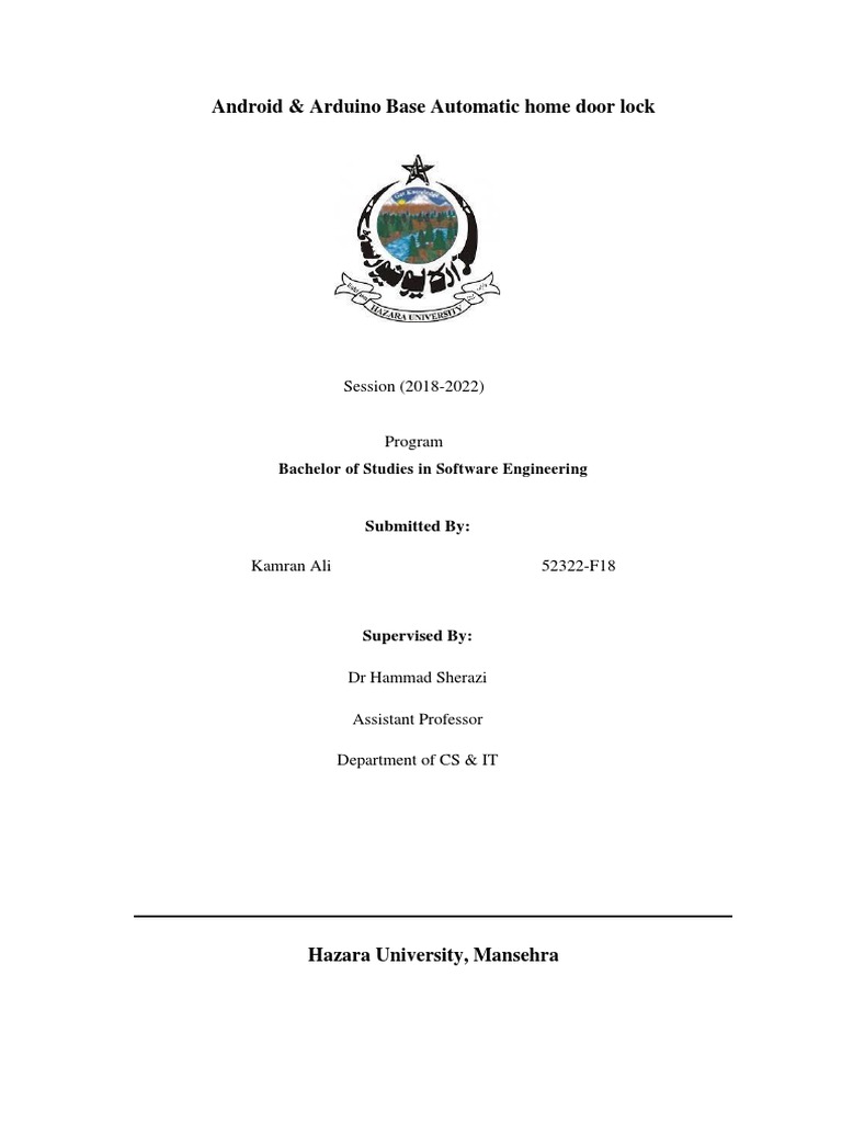Kamran Ali Thesis | PDF | Arduino | Computer Engineering