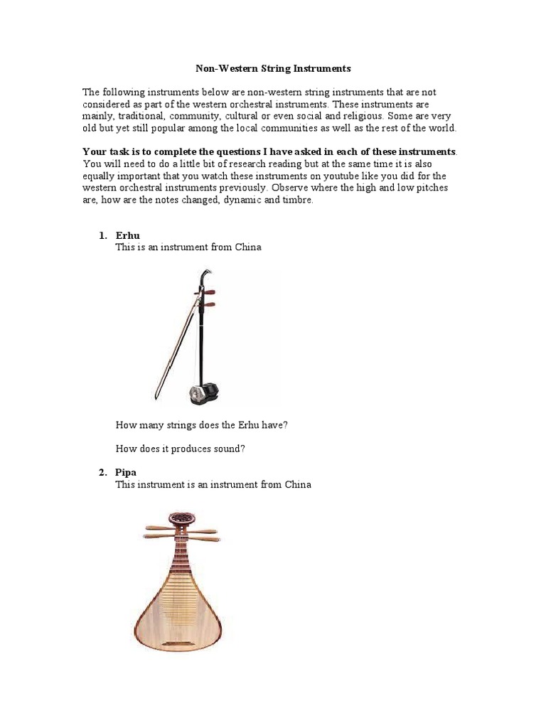 Western String Instruments | PDF | String Instruments | Necked Lutes