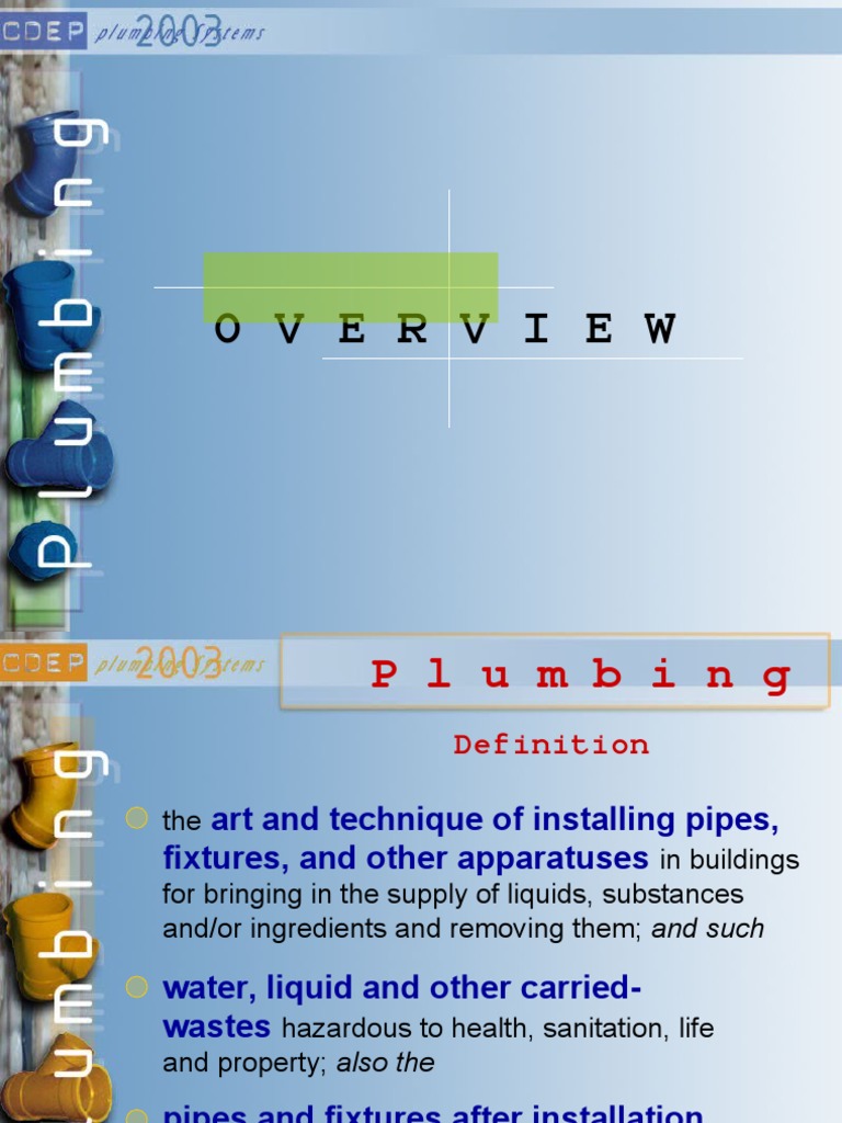 Plumbing Overview and History in the Philippines | PDF | Water ...