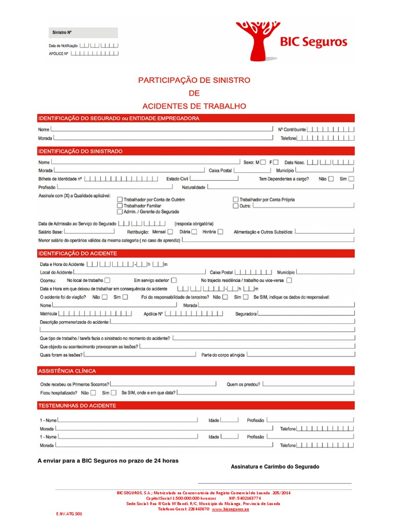 BIC - Participação de Sinistro AT | PDF