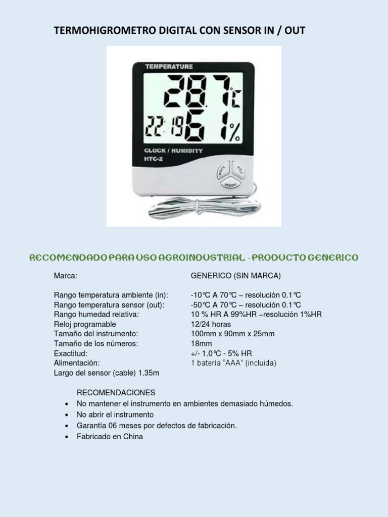 Ficha Tecnica HTC-2 | PDF