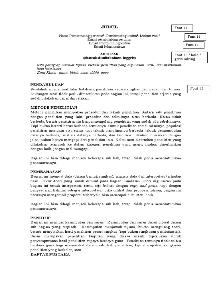 Format Penulisan Jurnal | PDF