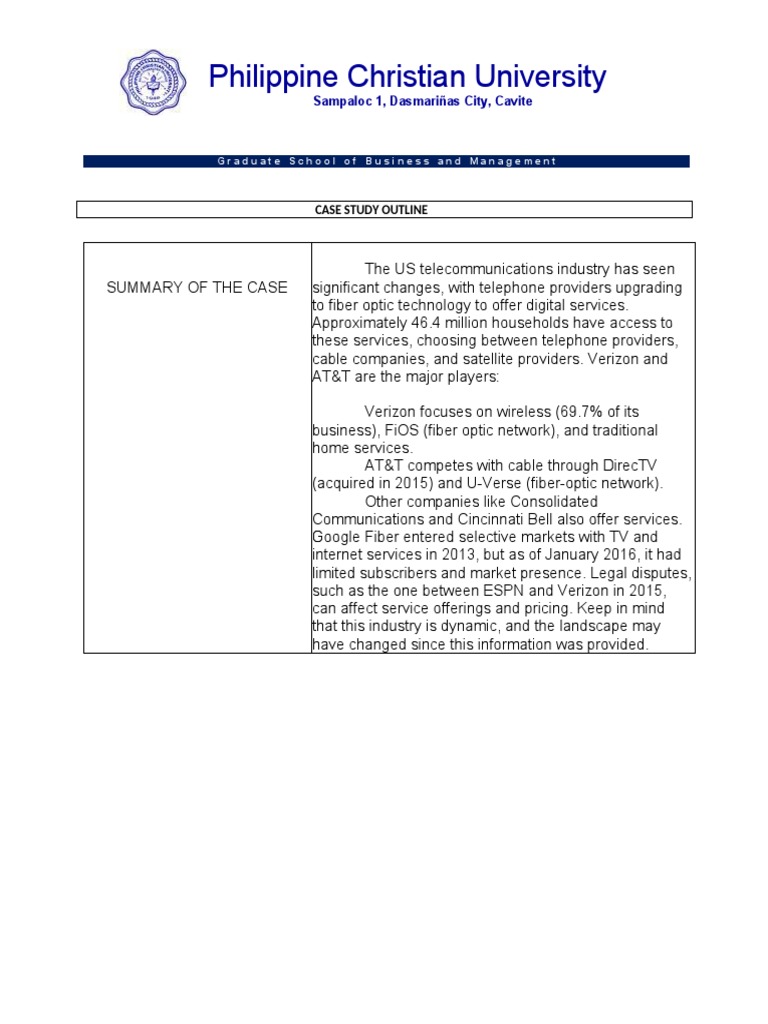 Case - Study - Memo 5 - KAT | Download Free PDF | Verizon ...