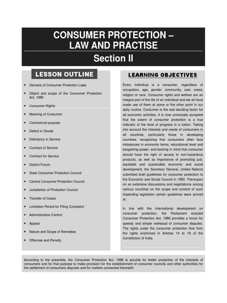 1436167821091-Notes On Consumer Protection Law | PDF | Government Of ...