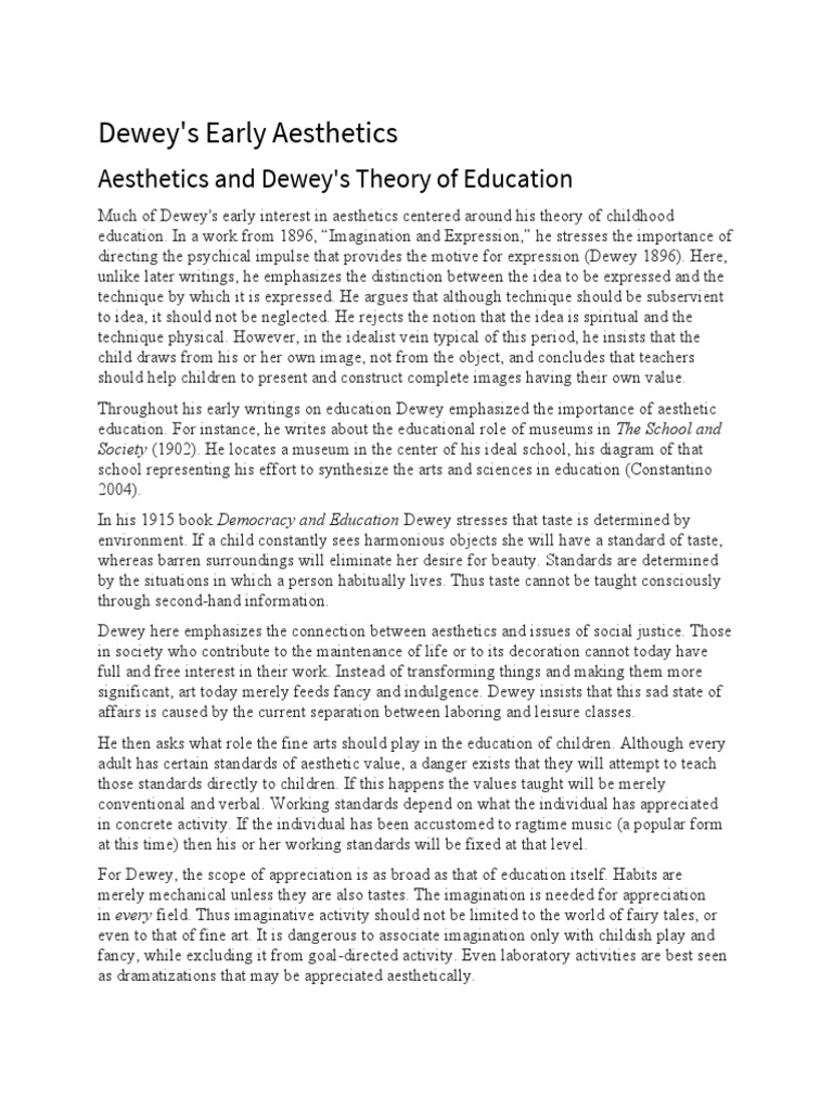 Aesthetics in Education | PDF | Aesthetics | Experience
