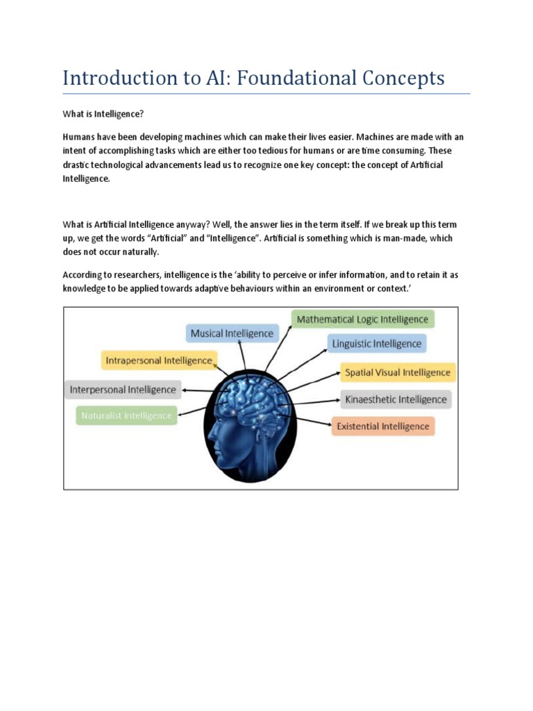 AI Chapter1 Notes | PDF | Artificial Intelligence | Intelligence (AI ...