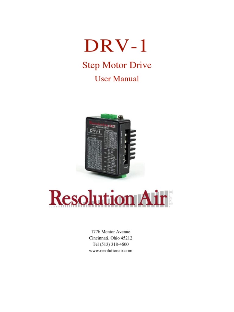 DRV1 Manual | PDF | Power Supply | Electric Motor