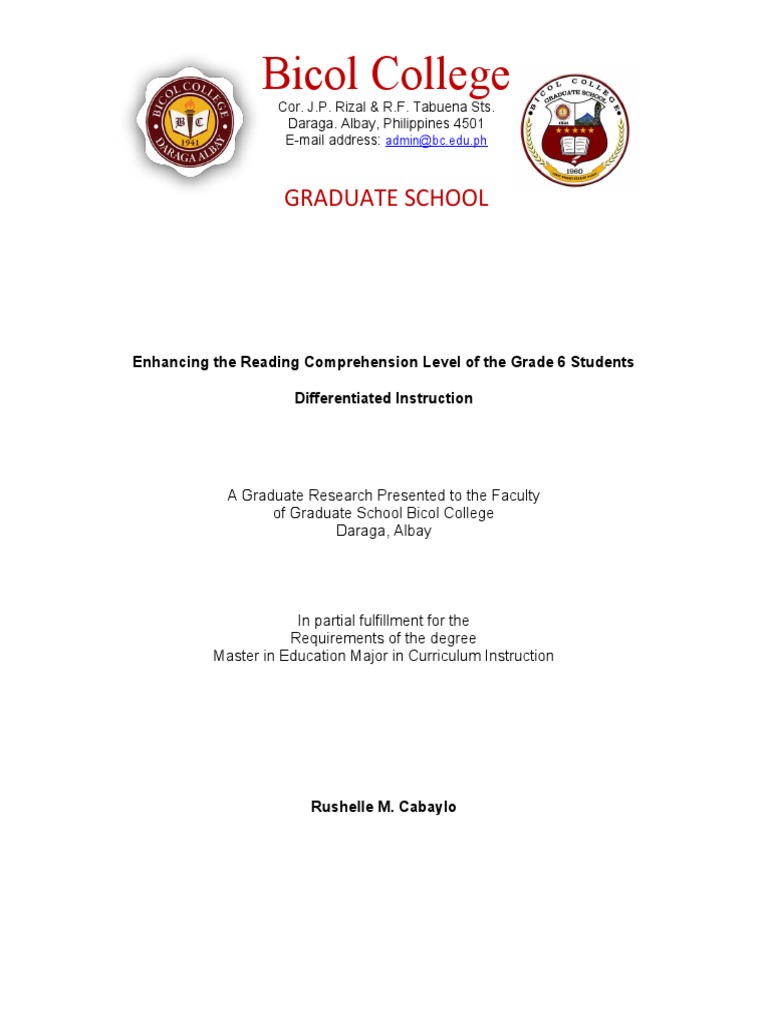 Methodology | PDF | Differentiated Instruction | Reading Comprehension