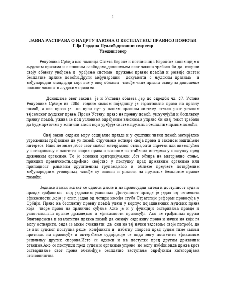 Uvodni Govor Drzavnooooog | PDF