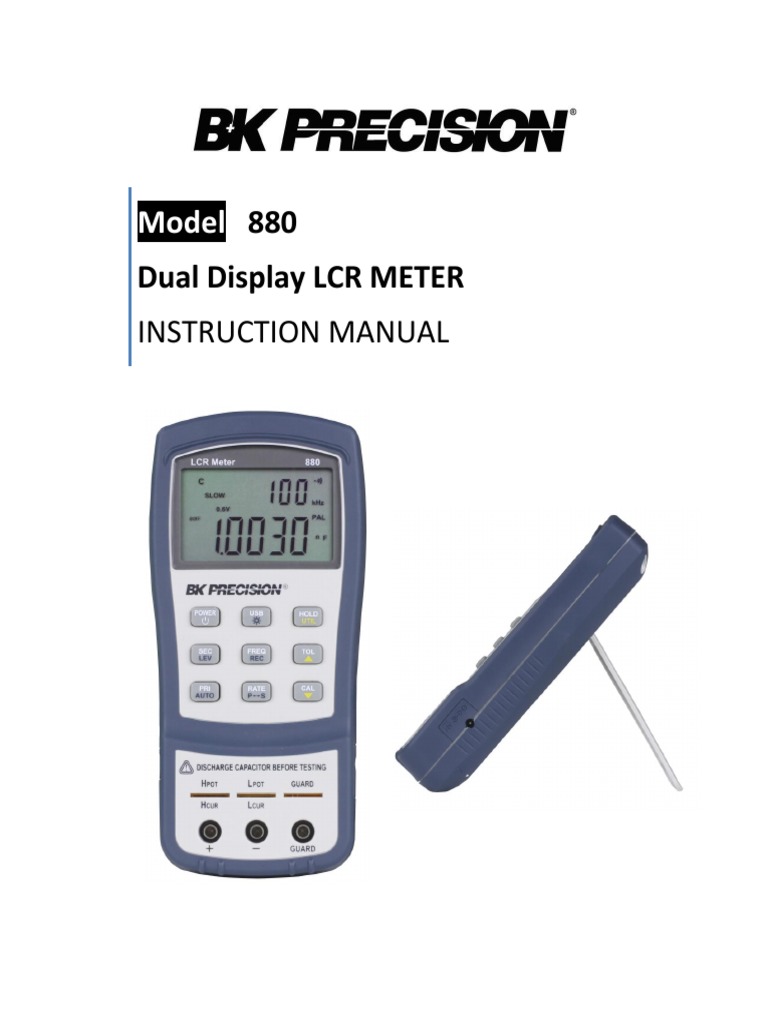 BK Precision 880 LCR Meter Manual | PDF | Rechargeable Battery | Fuse ...