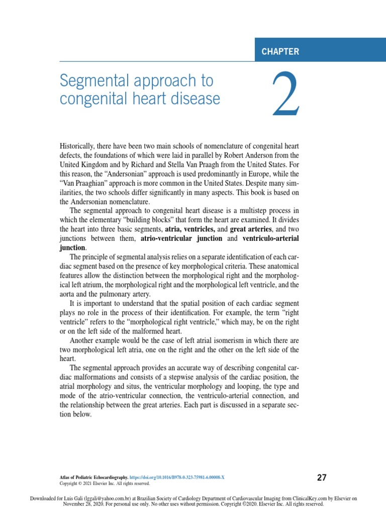 Chapter 2 - Segmental Approach To Congenital Heart Disease | PDF ...